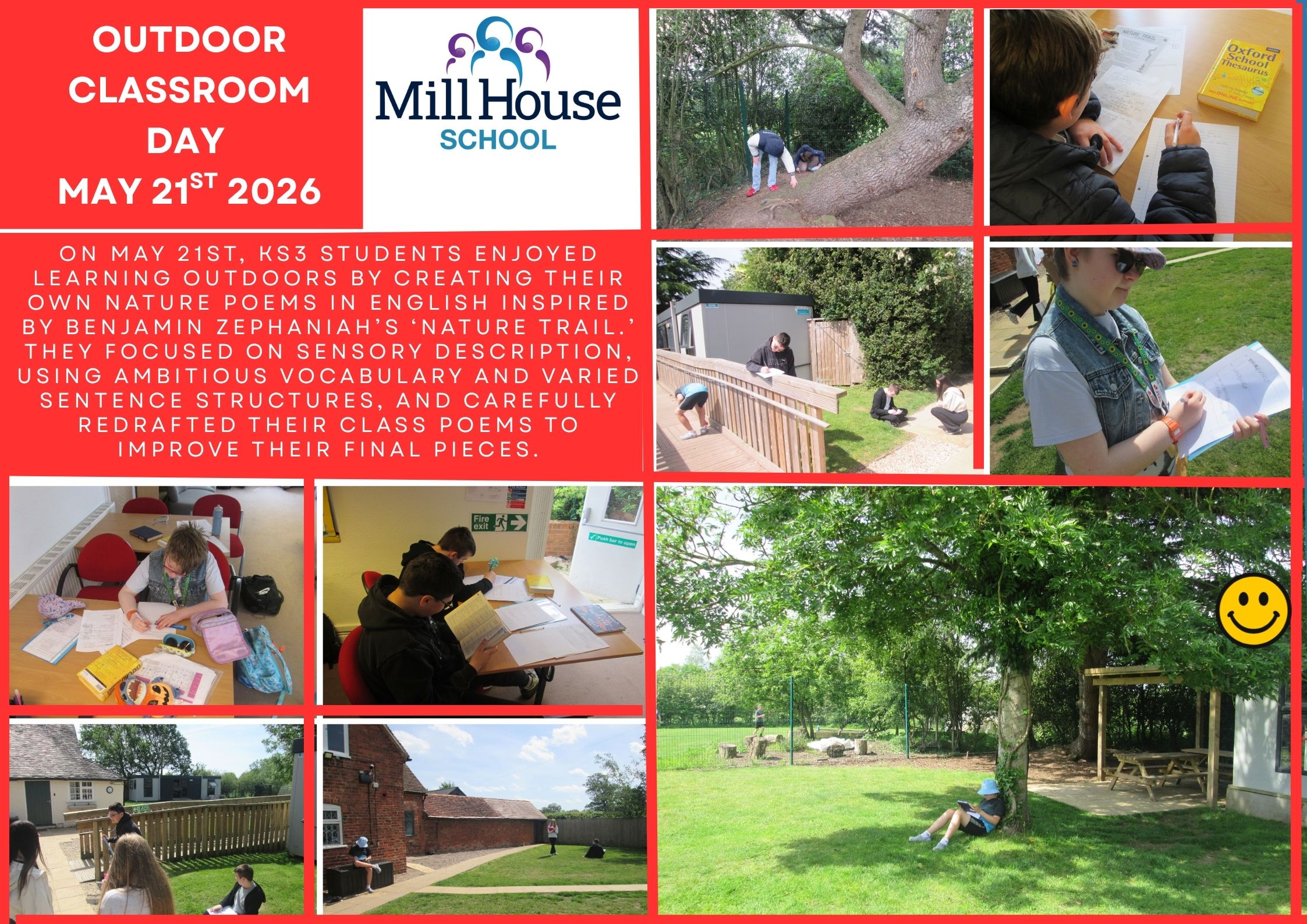 KS3 Bring Poetry to Life Through Outdoor Learning - Mill House School