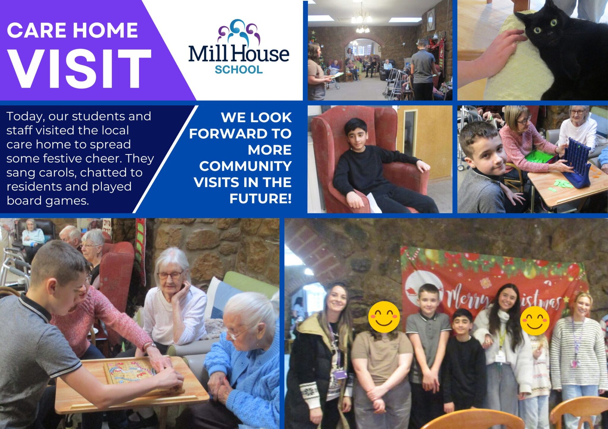 Students Bring Festive Cheer to Local Care Home - Mill House School