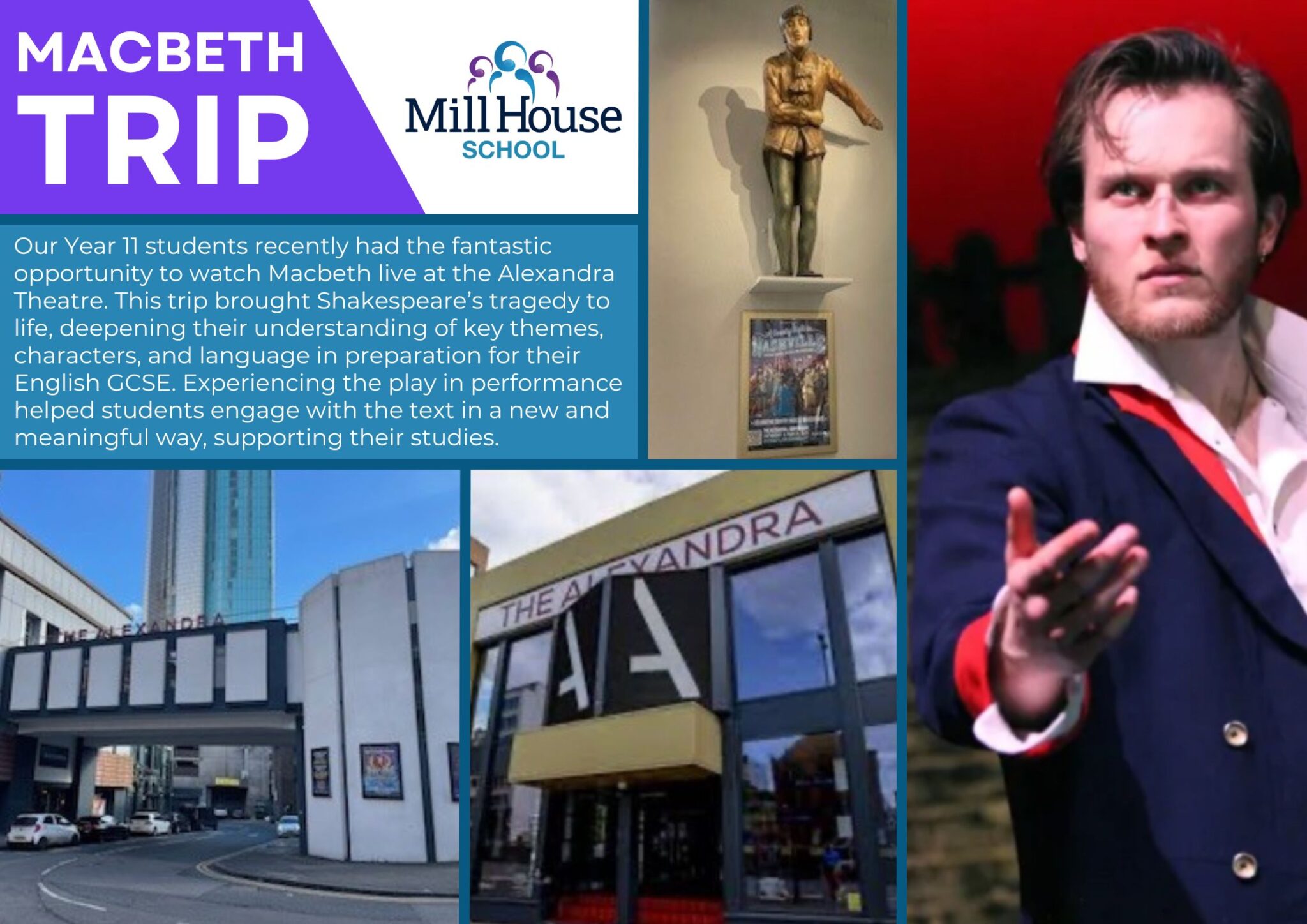 Year 11 Trip to See Macbeth at the Alexandra Theatre - Mill House School