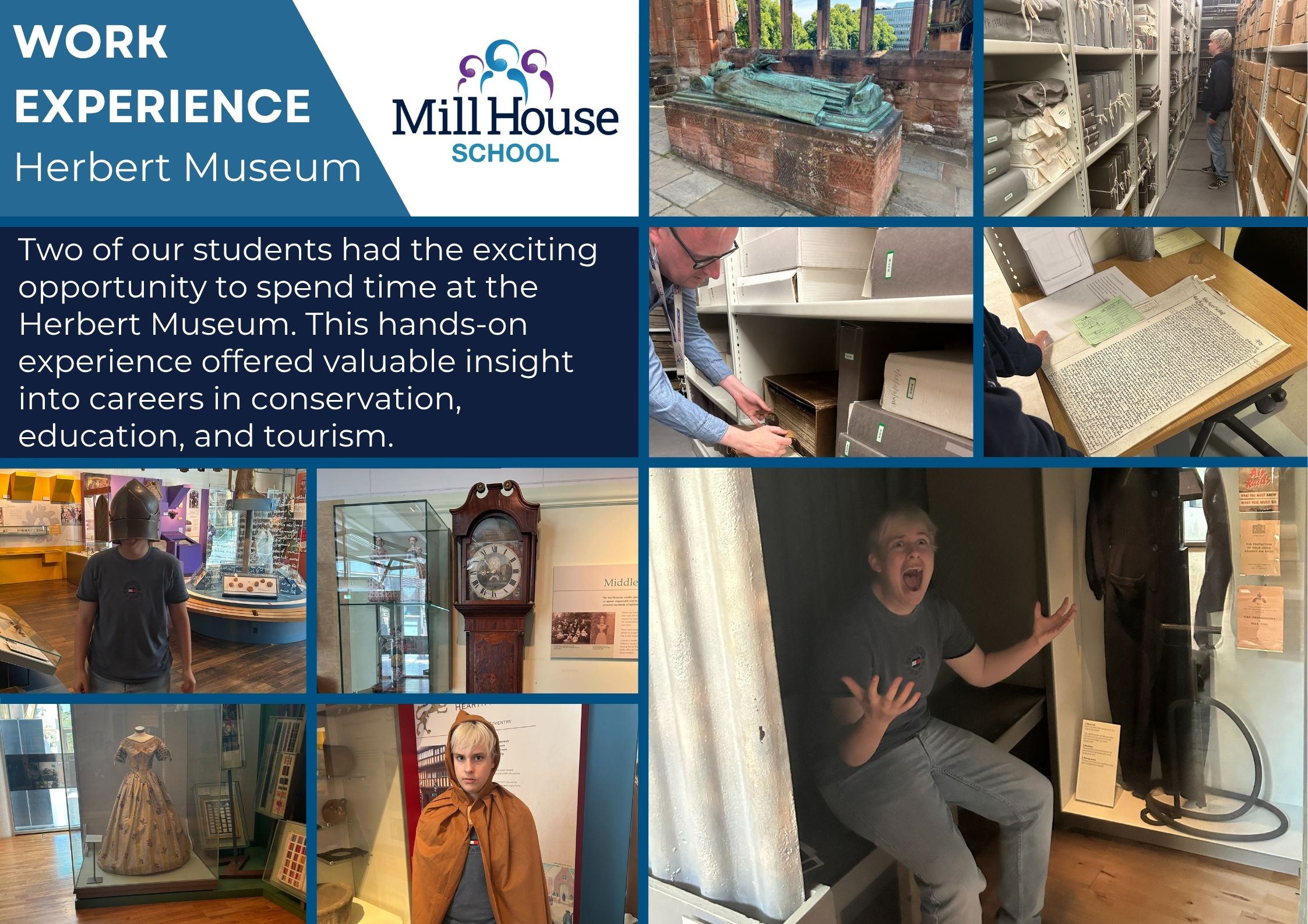 Year 11 Work Experience at The Herbert Museum - Mill House School