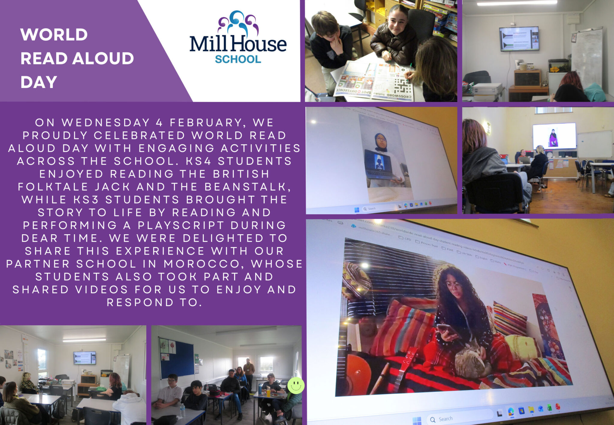 World Read Aloud Day - Mill House School